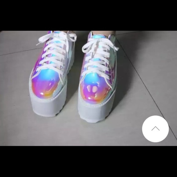 Shoes | Iridescent Rainbow Platform Shoes | Poshmark